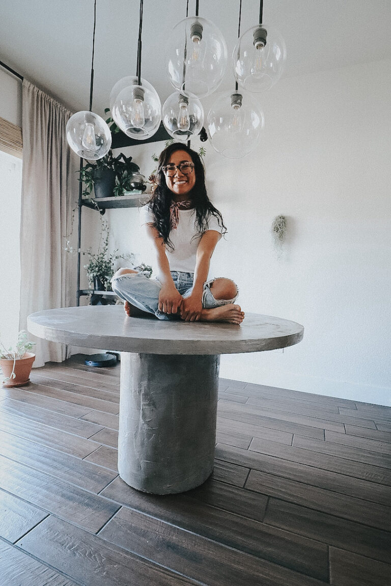 DIY Concrete Table using a Thrifted Find - Tutorial