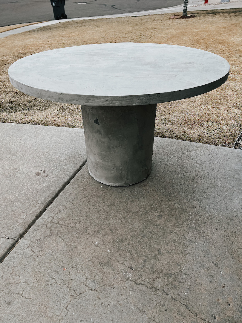 DIY Concrete Table using a Thrifted Find - Tutorial